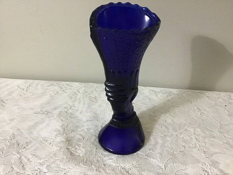 Cobalt Blue Hand Vase Petite Blue Vase Vintage Cobalt Blue Hand Vase - Etsy