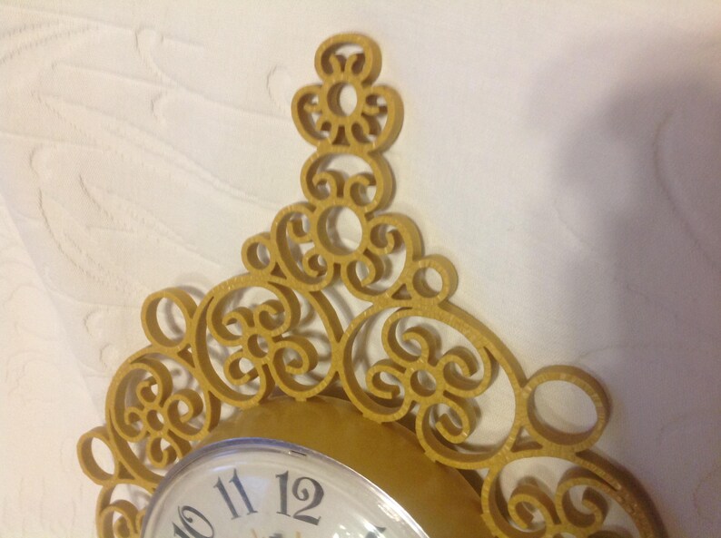 Scrolled Wall Mount Electric Clock by General Electric Kitchen | Etsy