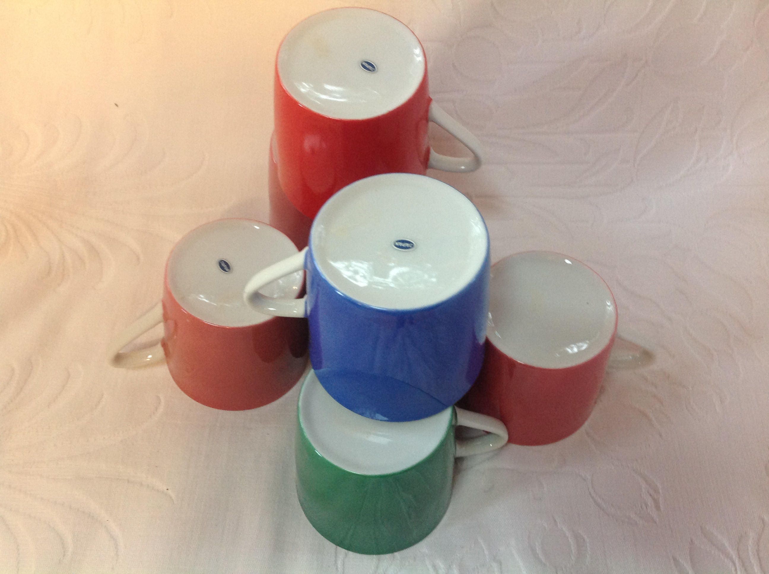 Vintage Colored Coffee Cups Seven Multi Colored Coffee Cups / | Etsy