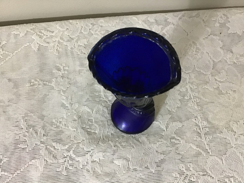 Cobalt Blue Hand Vase Petite Blue Vase Vintage Cobalt Blue Hand Vase - Etsy