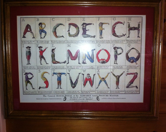 Vintage Alphabet The Comical Hotch Potch Unique Framed Alphabet Etsy