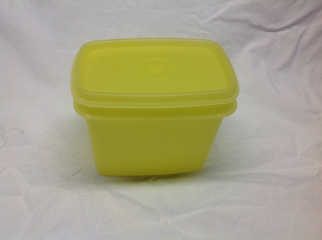 Yellow Tupperware Storage Container - Etsy