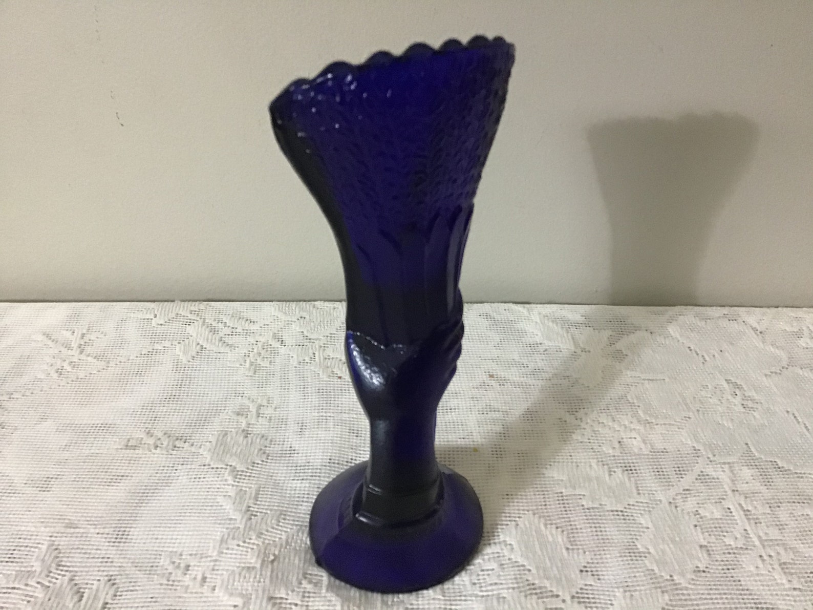 Cobalt Blue Hand Vase Petite Blue Vase Vintage Cobalt Blue Hand Vase - Etsy