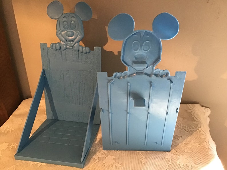 Mickey Mouse Bookends Book Storage Kids Library - Etsy