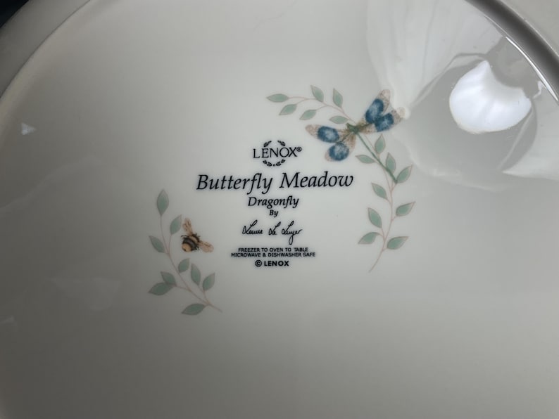 Lenox Dinner Plates Set of 4 Butterfly Meadow Monarch and Dragonfly - Etsy