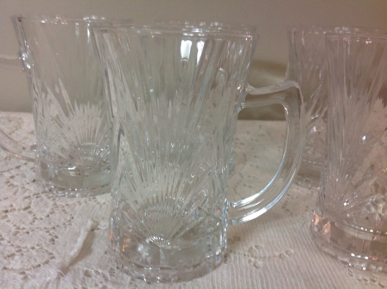 Set of Six Aderia Glasses Six Coffee Mugs With Handles by Aderia Japan ...