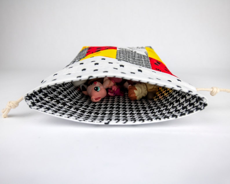 Patchwork Ruffle Top Drawstring Bag PDF Pattern Sewing - Etsy