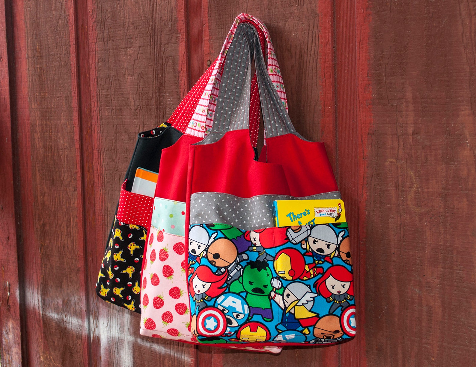 Three Pocket Tote PDF Pattern Sewing Pattern PDF Sewing | Etsy