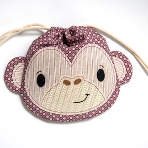 NEW! Monkey Drawstring PDF Pattern, Sewing Pattern, PDF Sewing Patterns, Instant Download ...