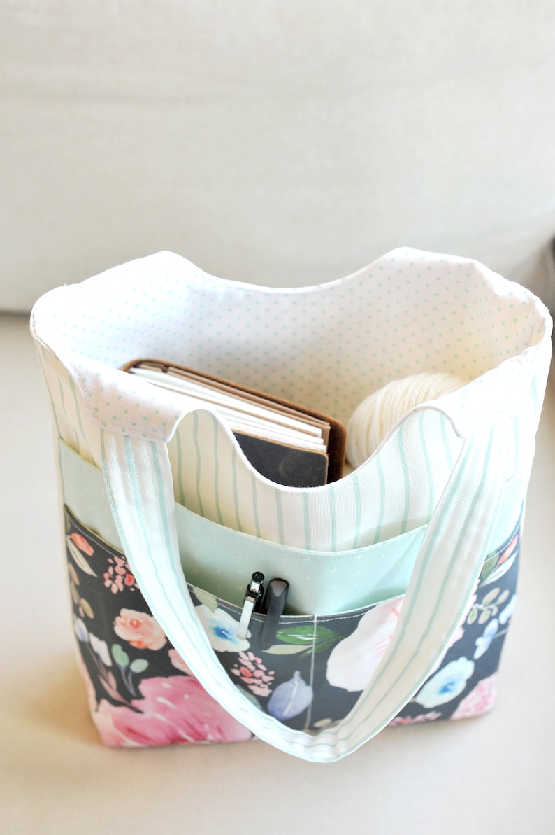 Three Pocket Tote PDF Pattern Sewing Pattern PDF Sewing | Etsy