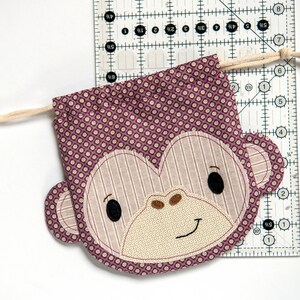 NEW! Monkey Drawstring PDF Pattern, Sewing Pattern, PDF Sewing Patterns, Instant Download ...