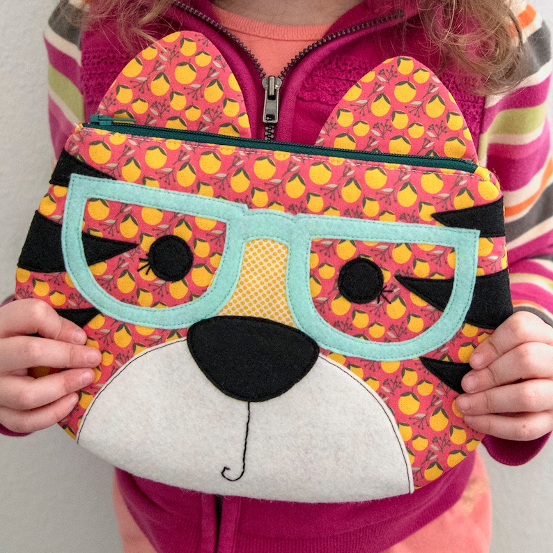Tiger Zippy Critter PDF Pattern Sewing Pattern School | Etsy
