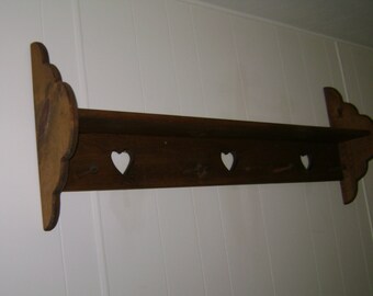 Wood Heart Shelf - Etsy