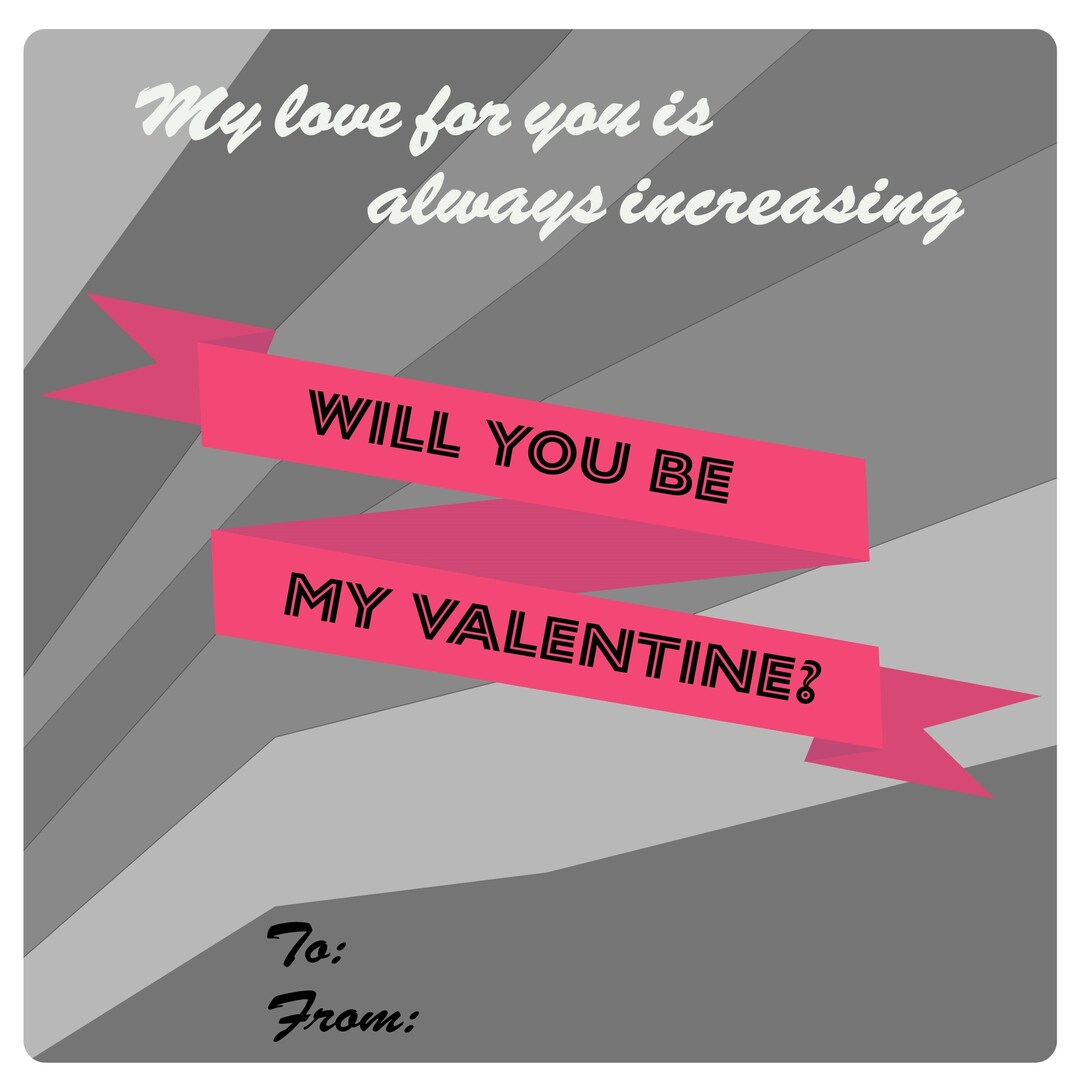 Printable Valentine's Day Card Math and Science - Etsy