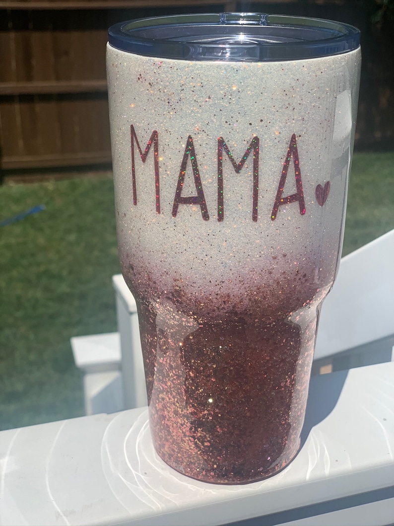 Mama And Mini Cup Set Glitter Mommy And Me Tumbler Set Etsy