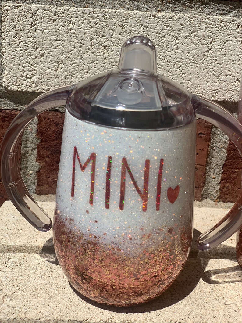 Mama And Mini Cup Set Glitter Mommy And Me Tumbler Set Etsy