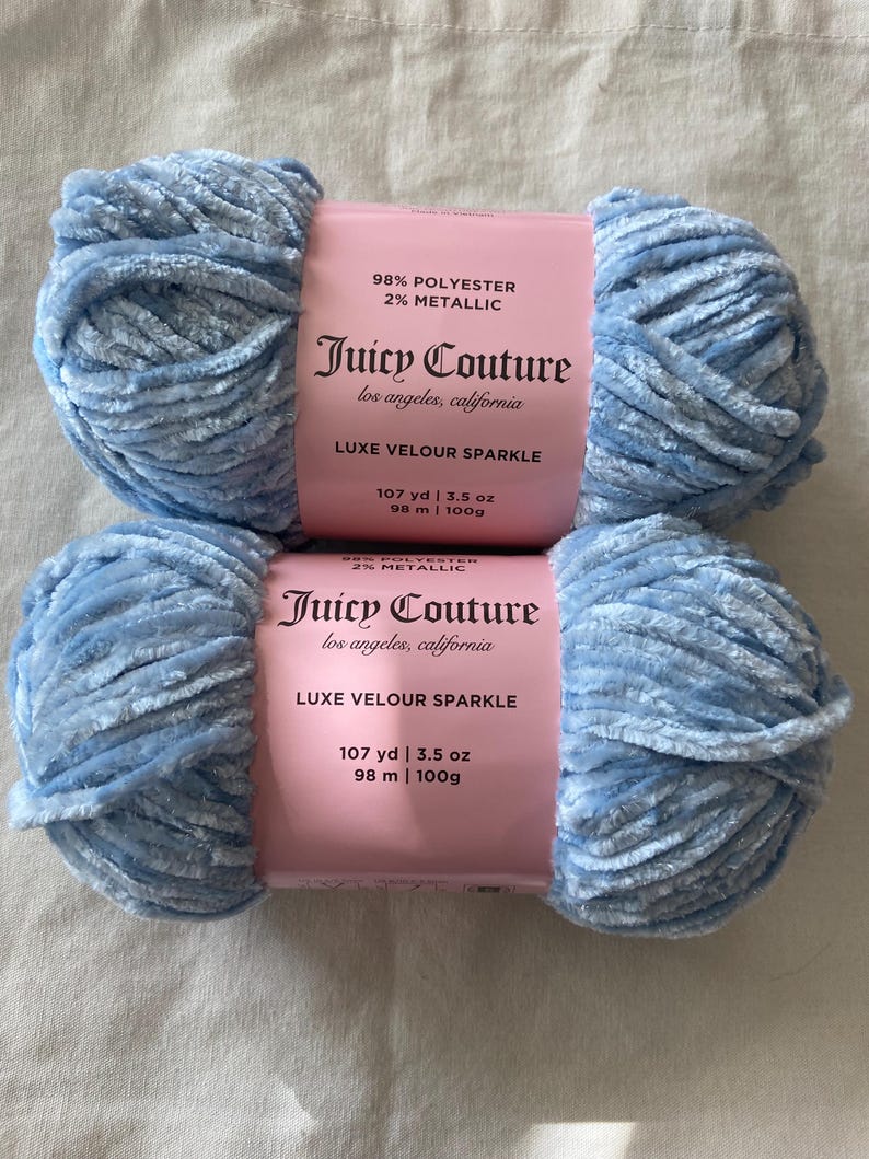Juicy Couture Luxe Velour Collectible Yarn Multiple Colors Available ...