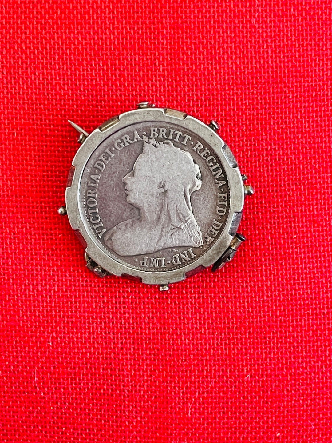 Victorian Silver Shilling Brooch Antique Silver Brooch - Etsy
