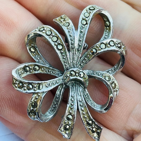 Marcasite Brooch - Etsy UK
