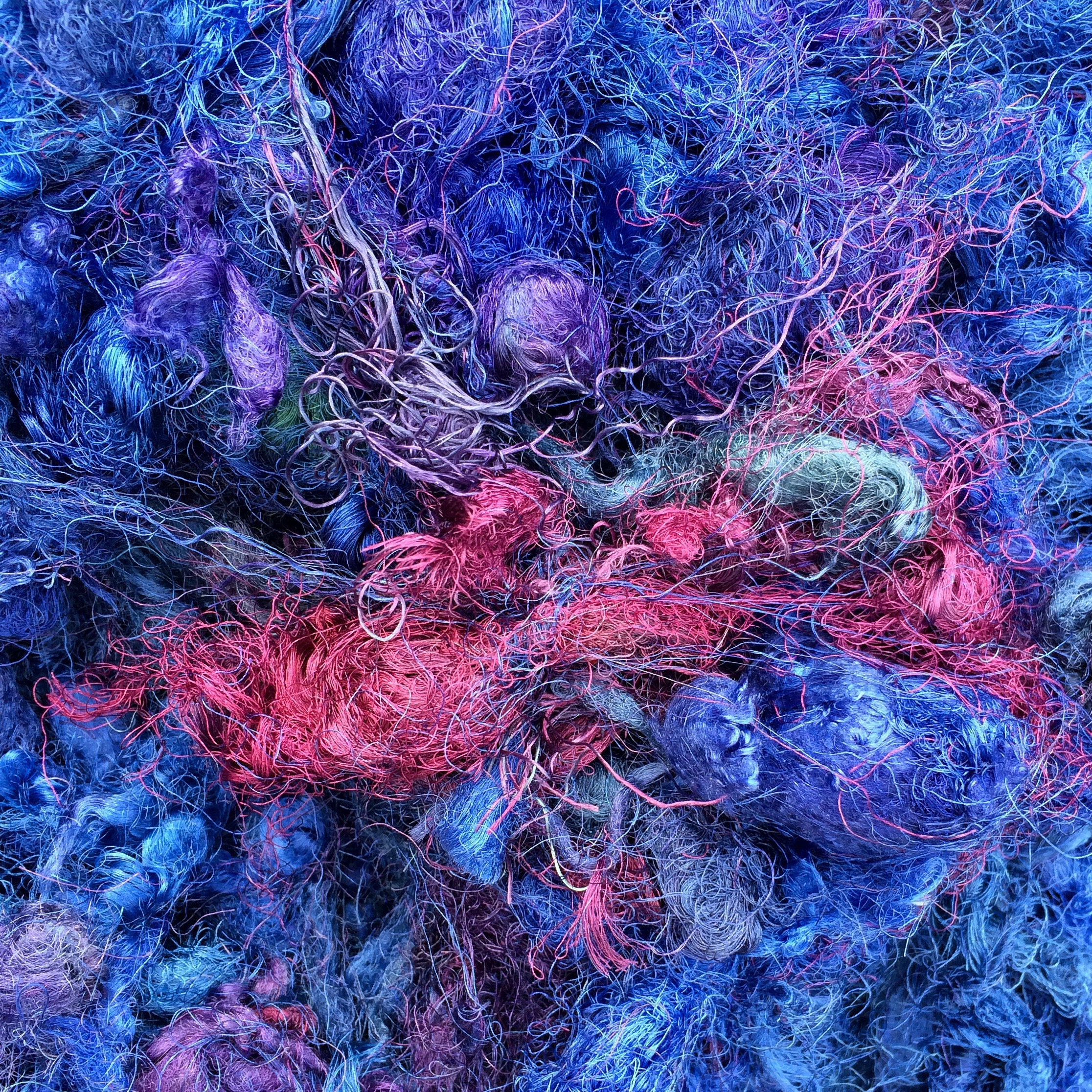 Silk Throwsters Waste, Silk Filament Waste, Hand Dyed Mulberry Silk ...