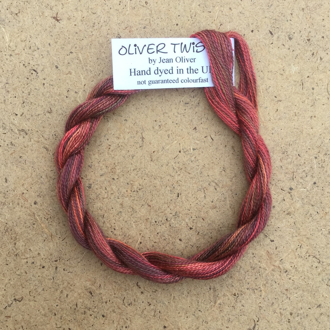 Silk 30/2 No.02 Antique Red, Embroidery Thread, Hand Dyed Embroidery ...