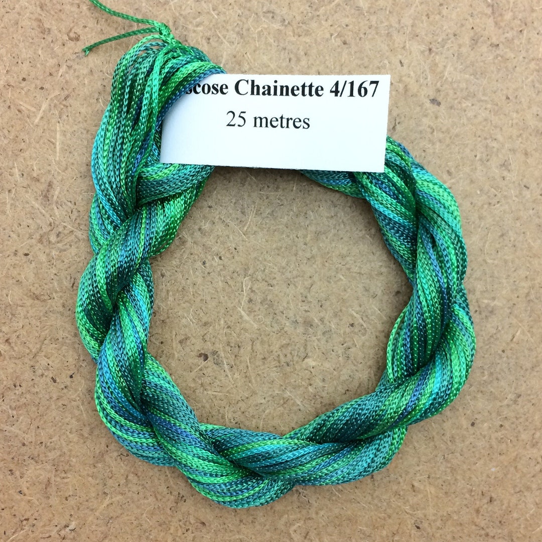 Viscose Chainette 4/167, Colour No.20 Jade, Hand Dyed Thread, Rayon ...