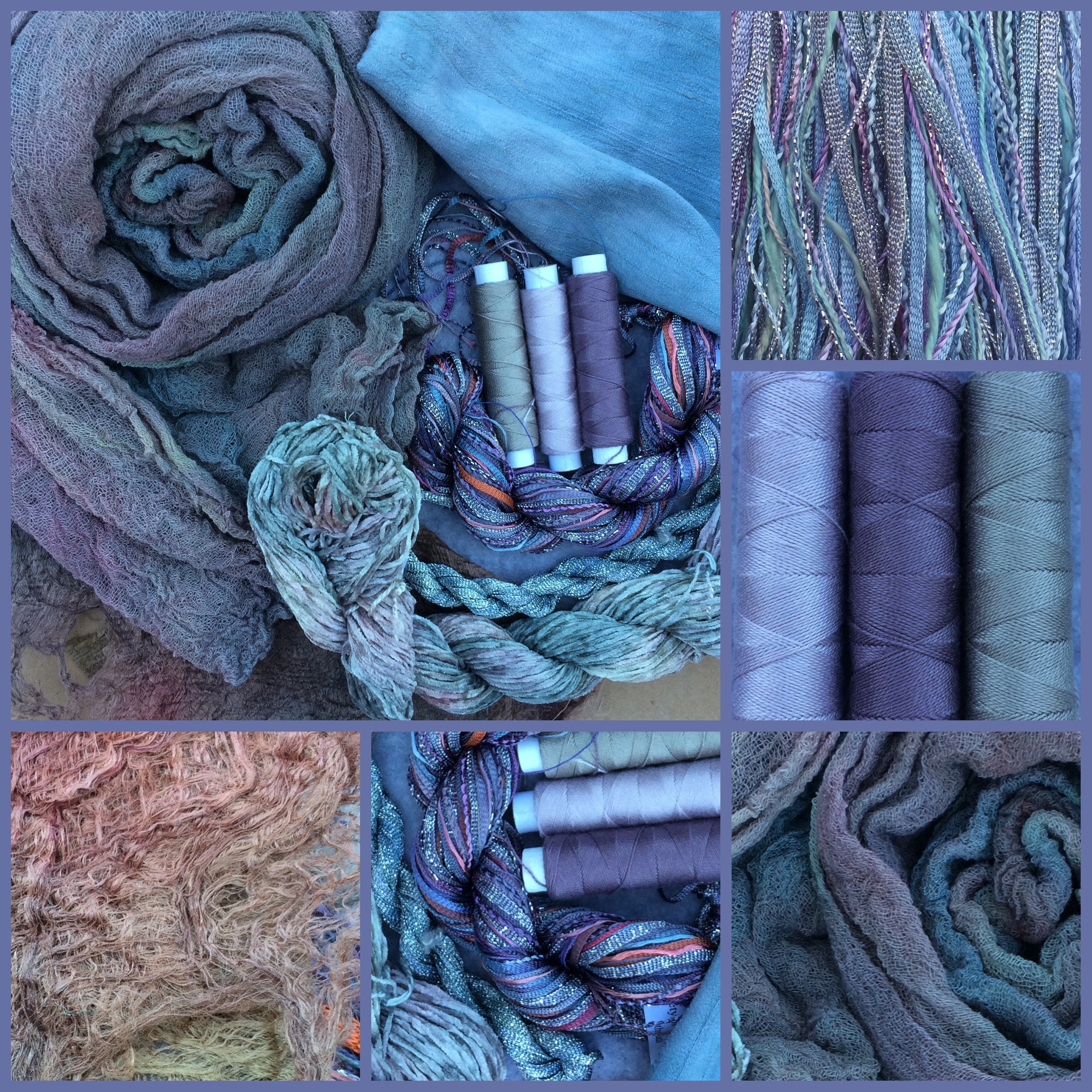 Pandoras Box Selection No.02, Hand Dyed Threads, Cotton Scrim, Felt ...