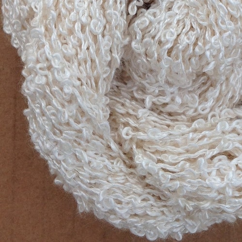Silk Boucle Silk Yarn Weaving Yarn Crochet Yarn Natural - Etsy
