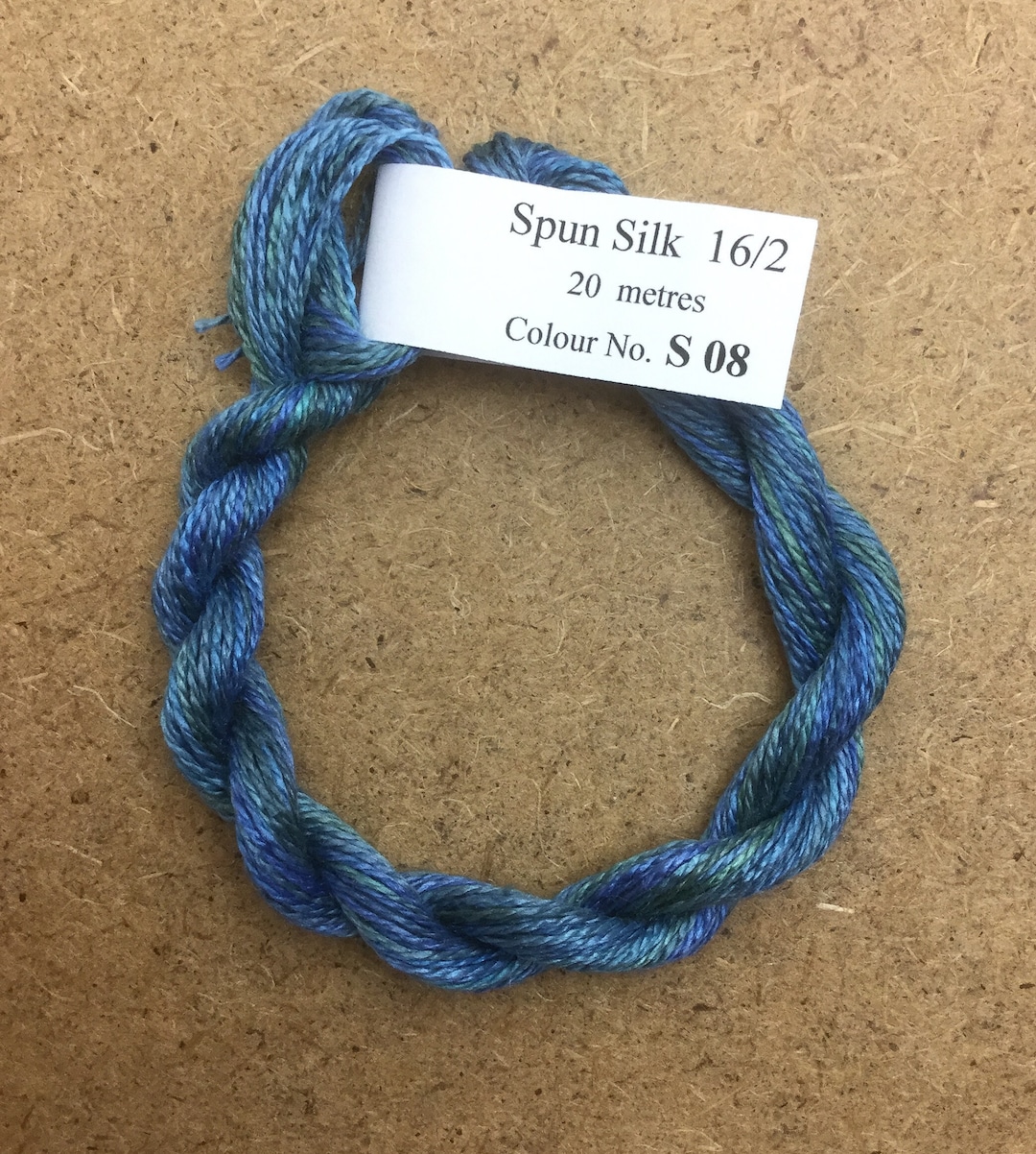 Silk 16/2 No.08 Lagoon, Embroidery Thread, Hand Dyed Embroidery Thread ...