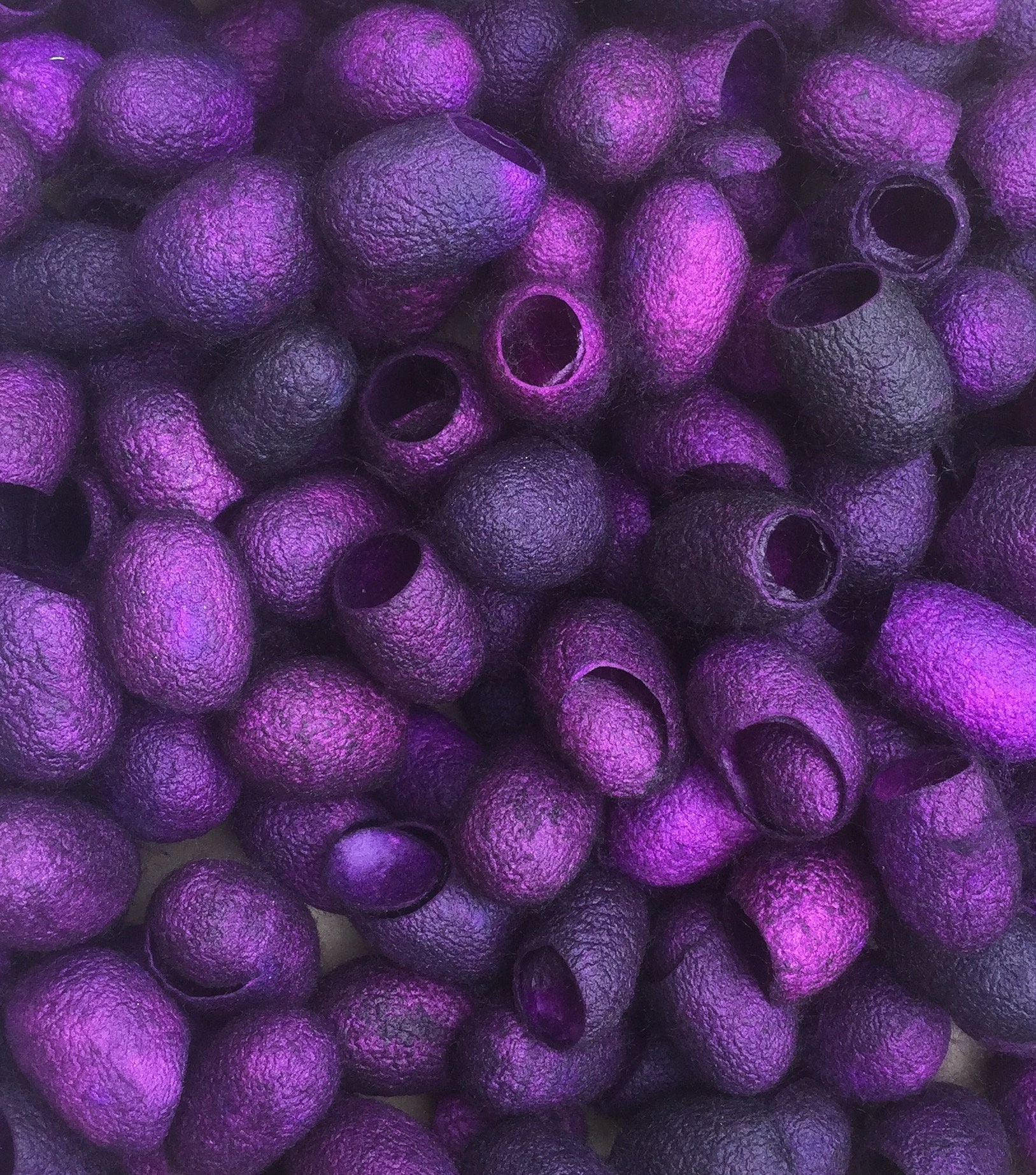 Hand Dyed Silk Cocoons, Silk Cut Cocoons, Mulberry Silk Fibres ...