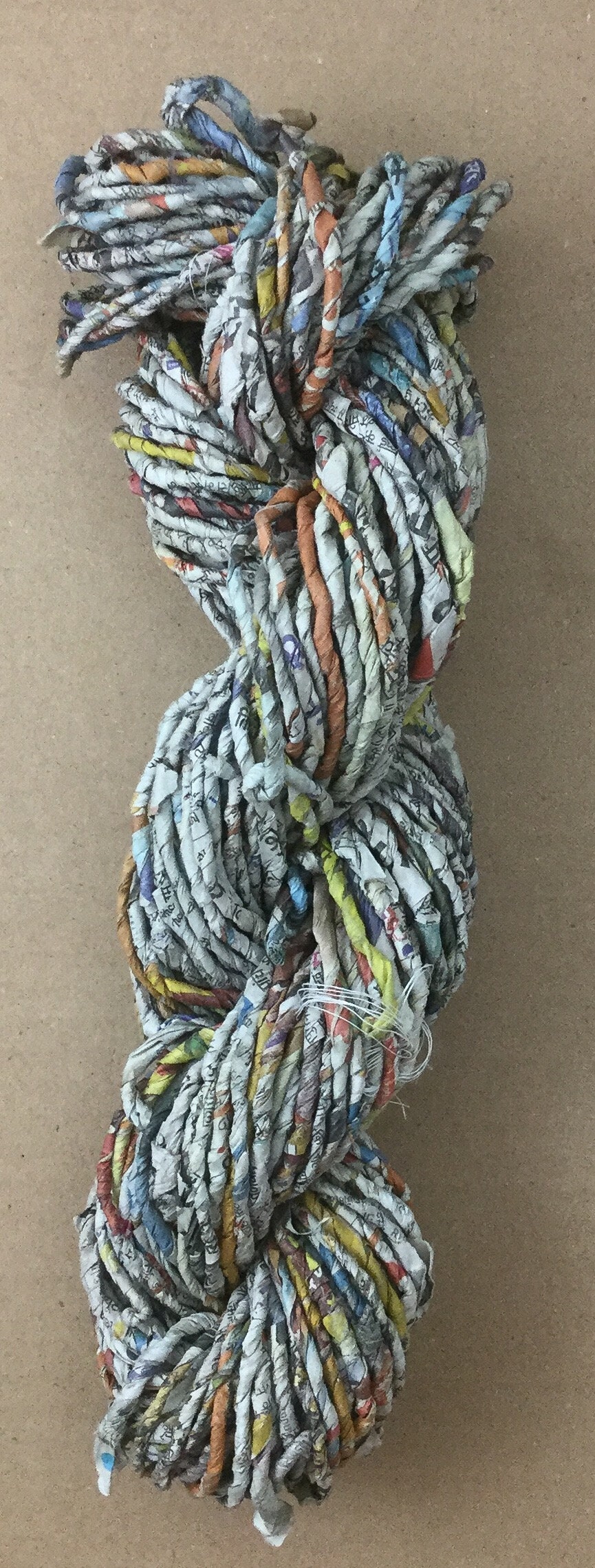 Newspaper Yarn, Spun Newspaper Yarn, Exotic Yarn, Colour - Multicoloured