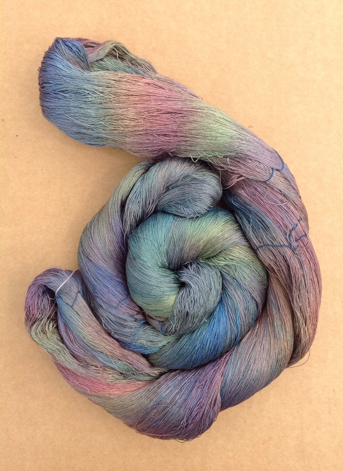 Hand Dyed Silk Yarn, Spun Silk Yarn, Weaving, Lace Knitting, 60/2 ...