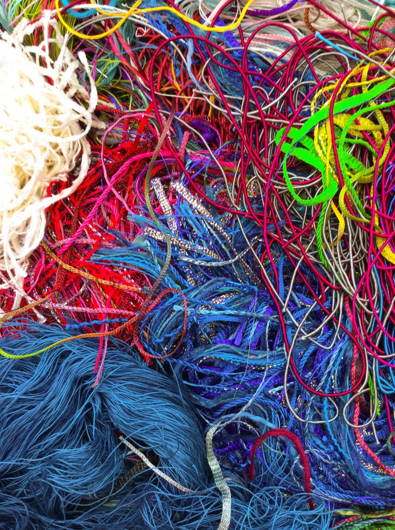 Thread Dross 100g Hand Dyed Mixed Thread Waste Thread - Etsy UK