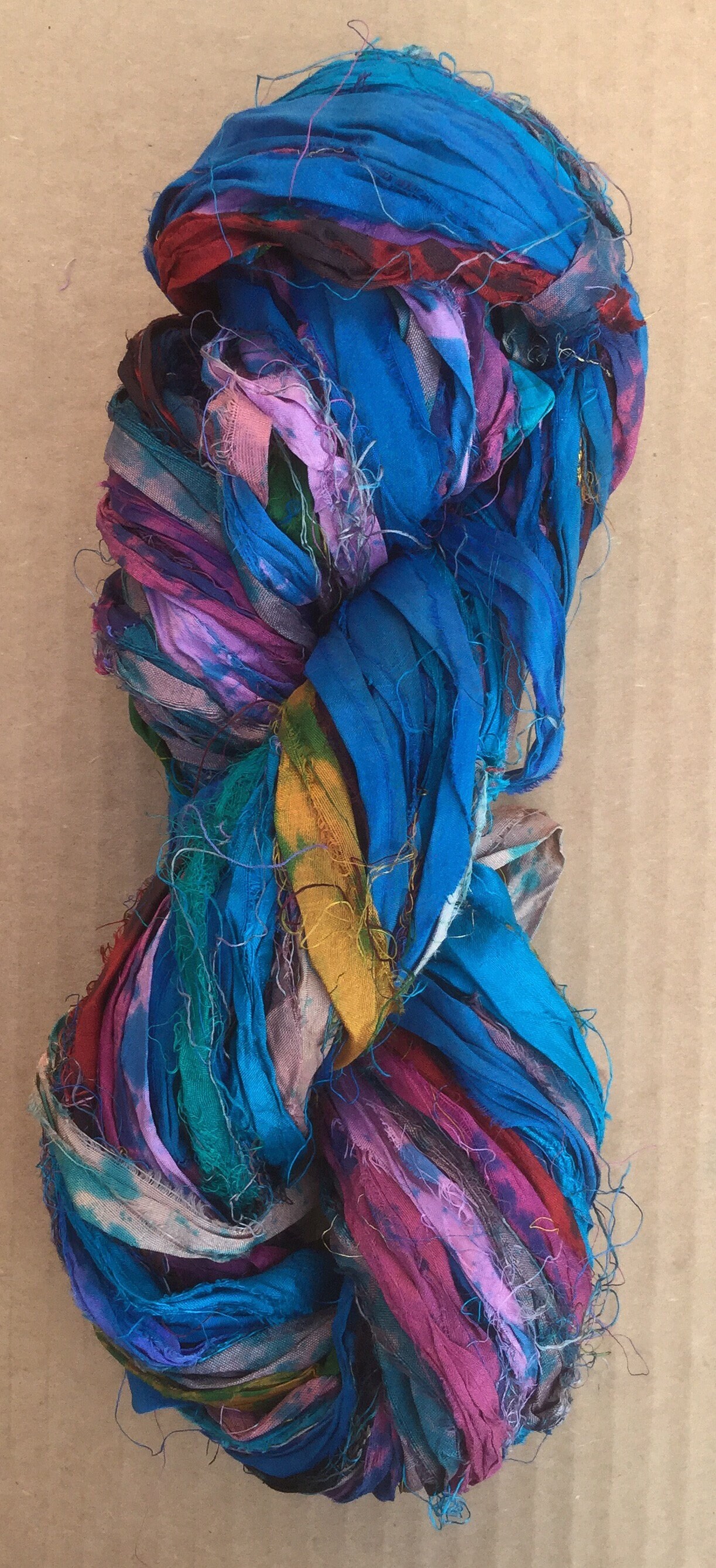 Sari Silk Ribbon Overdyed, Variegated Sari Ribbon, Silk Ribbon, Wide ...