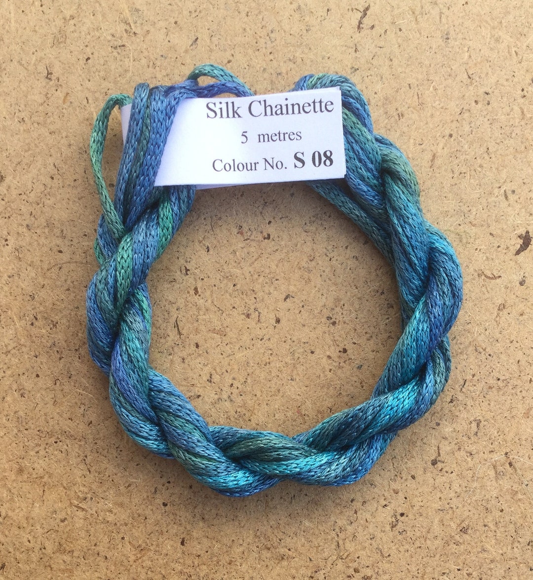 Silk Chainette No.08 Lagoon, Hand Dyed Embroidery Thread, Artisan ...