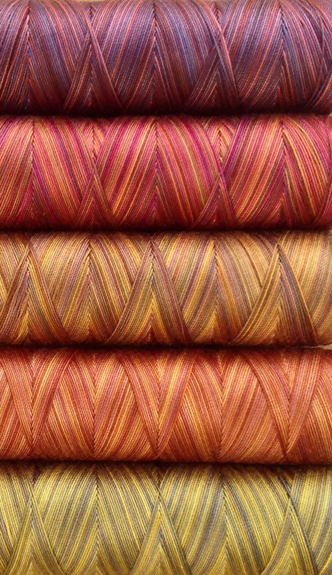 Autumn Leaves Hand Dyed Egyptian Cotton Machine Thread - Etsy