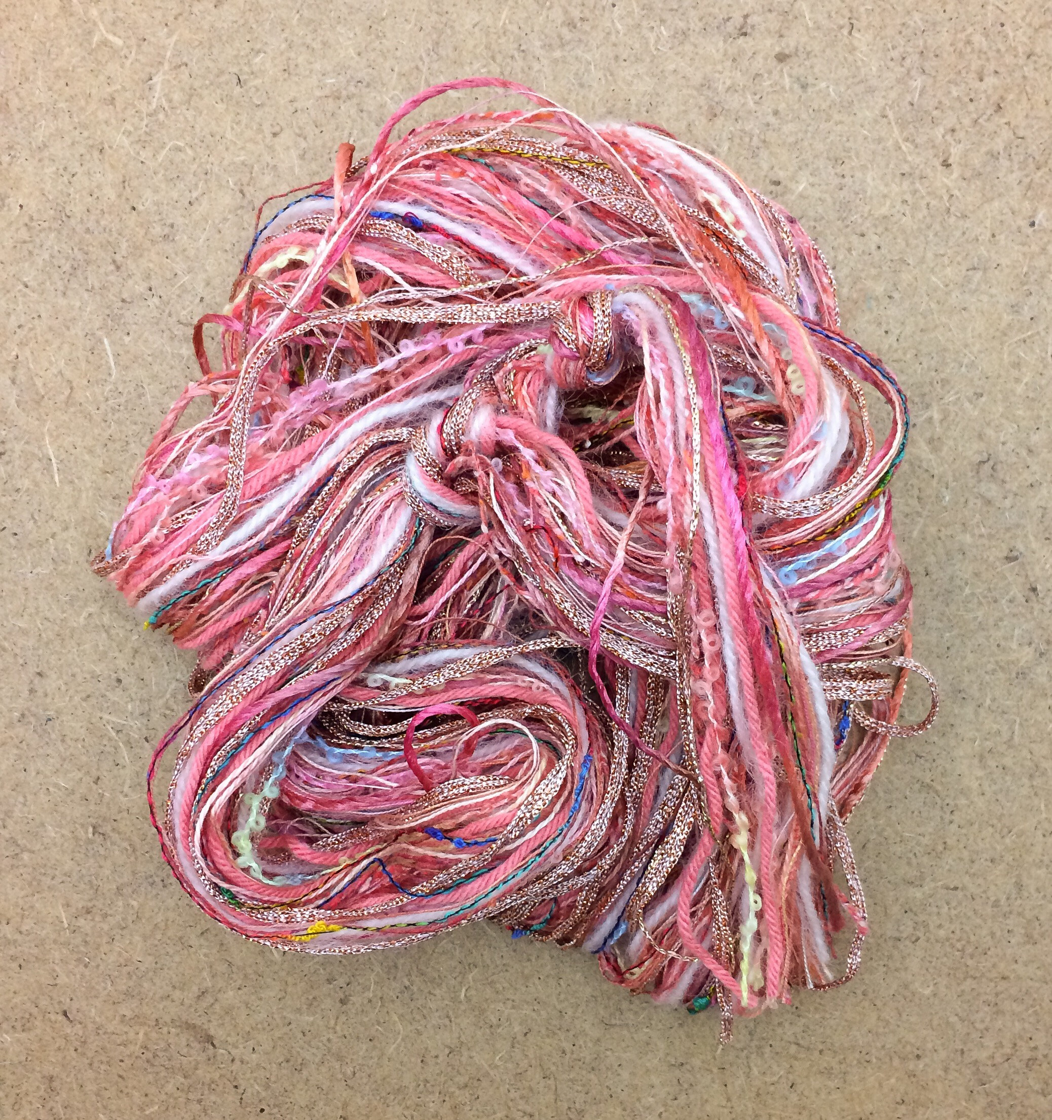 Peach Happy Bag, Mixed Thread Selection, Hand Dyed Cotton Threads ...
