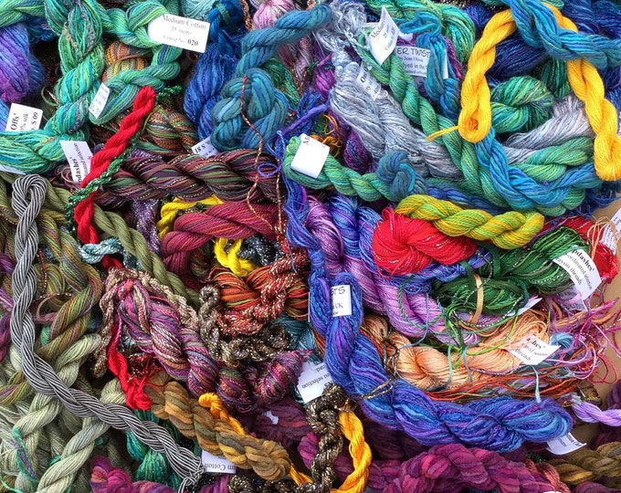 Hand Dyed Everything Threads Fibres Fabrics by OliverTwistsFibres