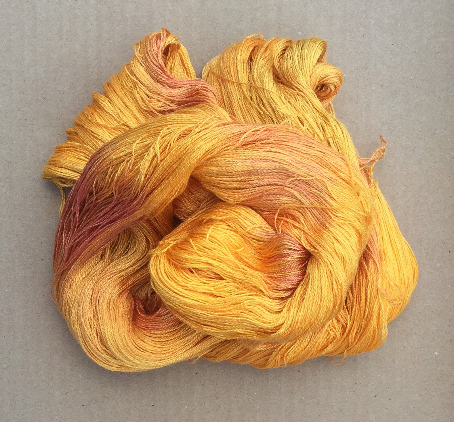 Hand Dyed Silk Yarn, Cobweb Lace 30/2 weight,Spun Silk Yarn, Weaving ...