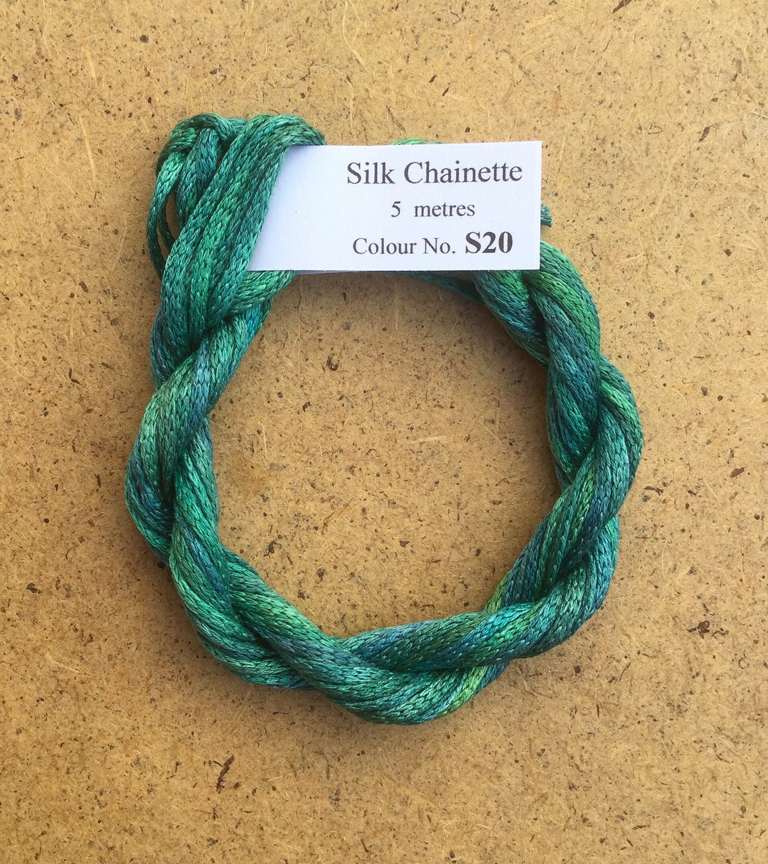 Silk Chainette No.20 Jade, Hand Dyed Embroidery Thread, Artisan Thread ...