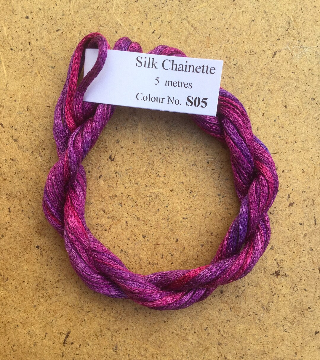 Silk Chainette No.05 Violet, Hand Dyed Embroidery Thread, Artisan ...