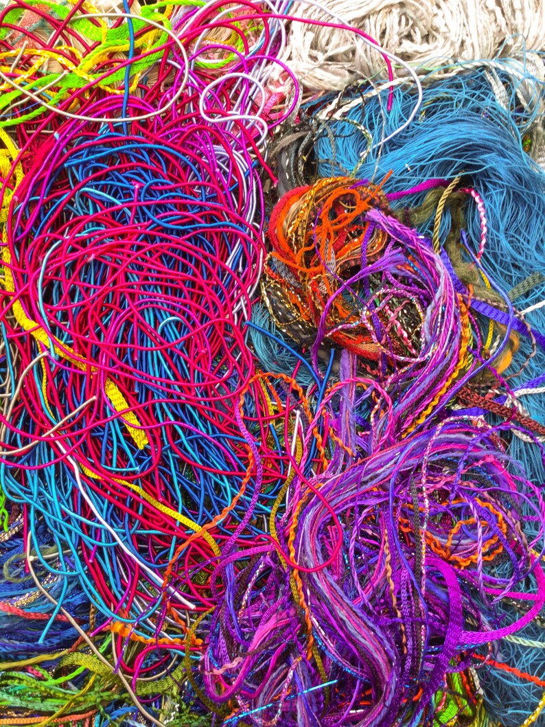 Thread Dross 100g Hand Dyed Mixed Thread Waste Thread - Etsy UK