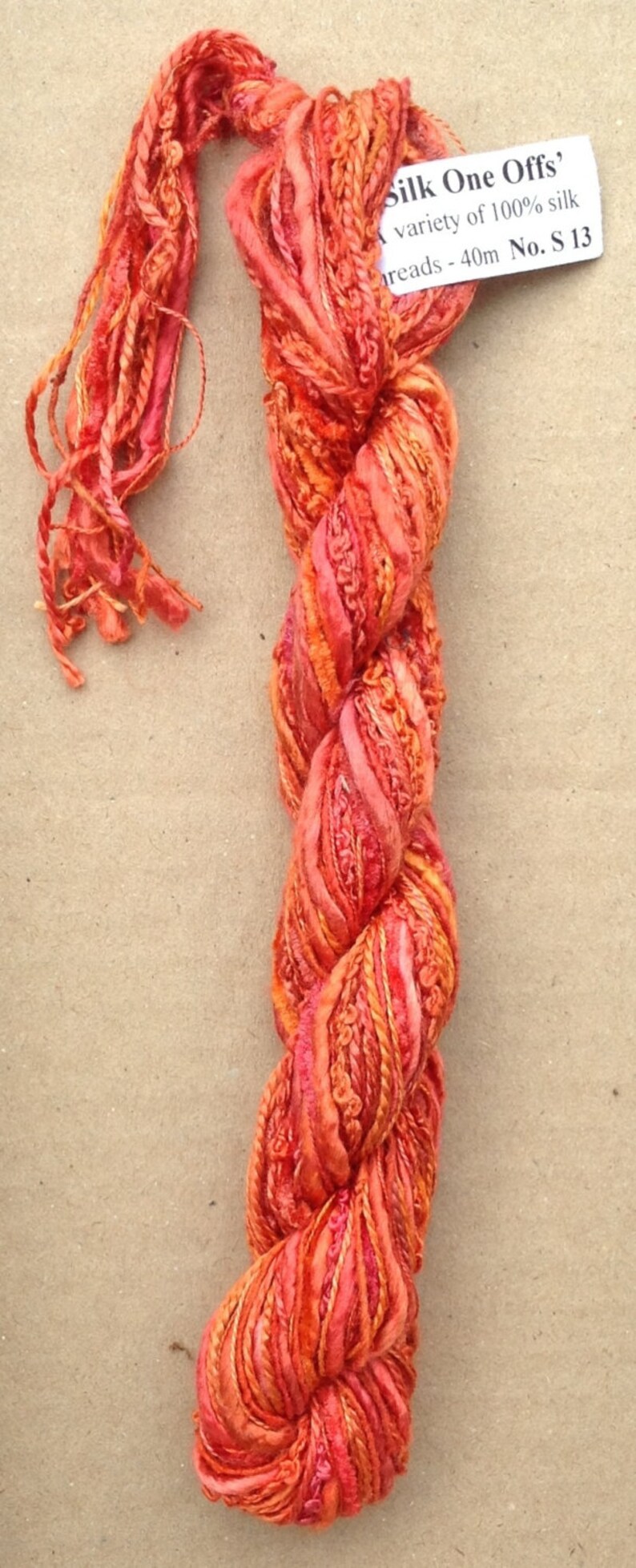 Hand Dyed Silk Thread Selection Textured Silk Threads Silk - Etsy