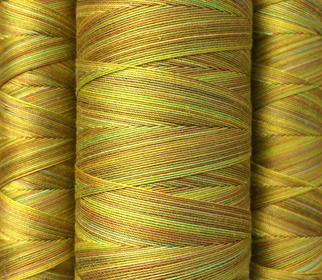 Hand Dyed Cotton Machine Quilting Thread, Colour Mustard and Cress ...