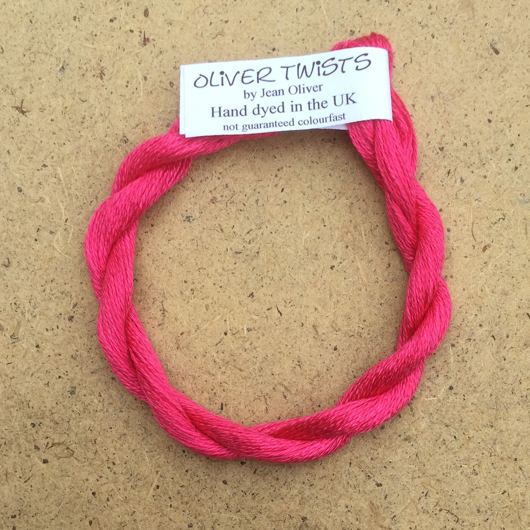 Silk 30/2 Shocking Pink, Embroidery Thread, Hand Dyed Embroidery Thread ...