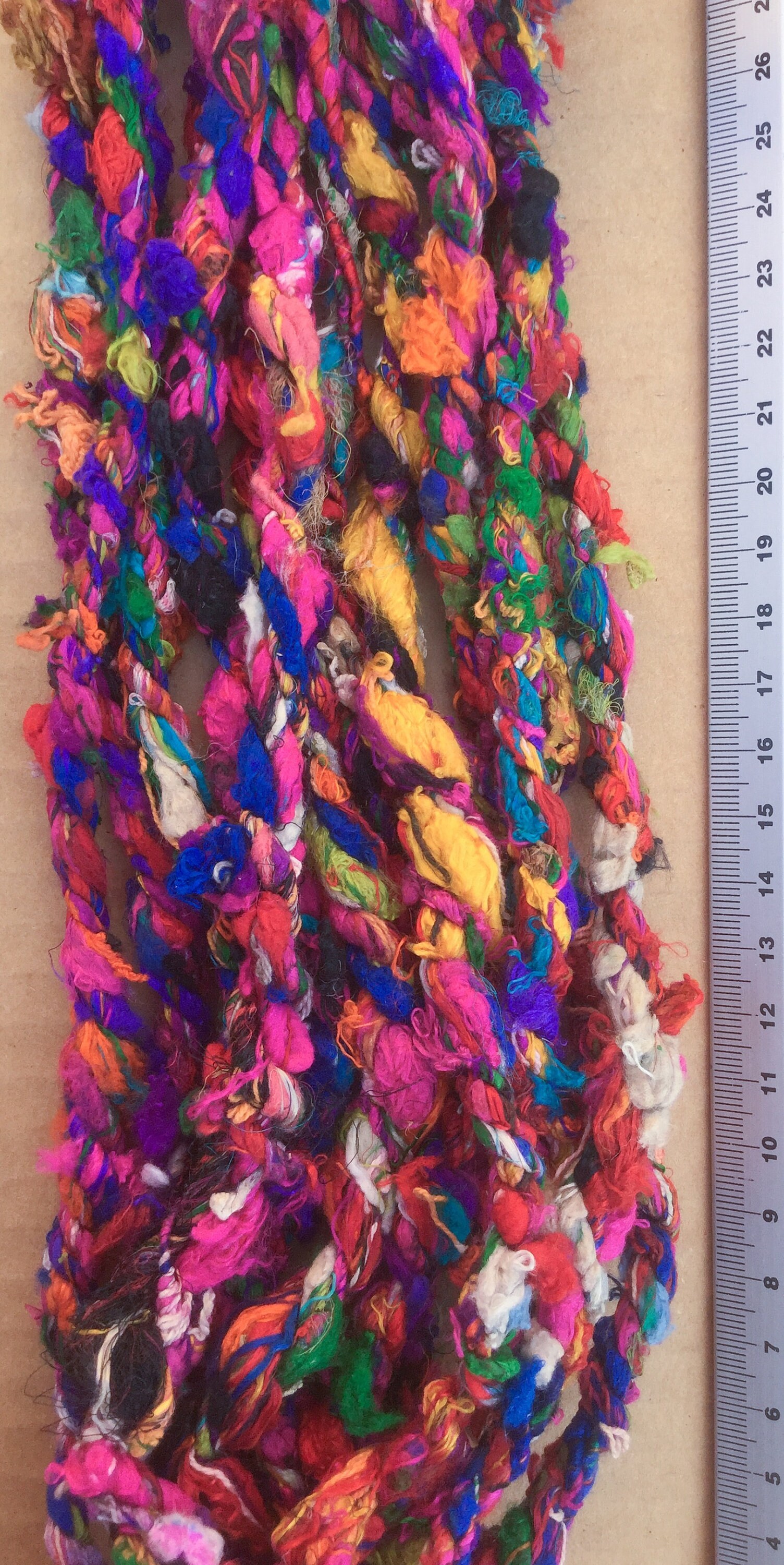Sari Silk Cording, Variegated Silk Fibre Cord, Artisan Yarn, Exotic ...