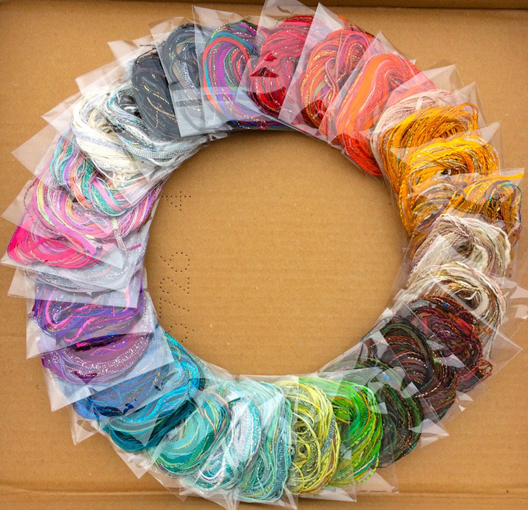 Embroidery Threads, Hand Dyed, 30 Colours in a Presentation Box ...