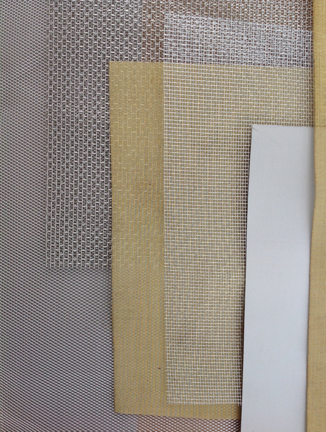 Metal Mesh Selection Pack, Woven Metal Cloth, Brass, Copper, Stainless ...