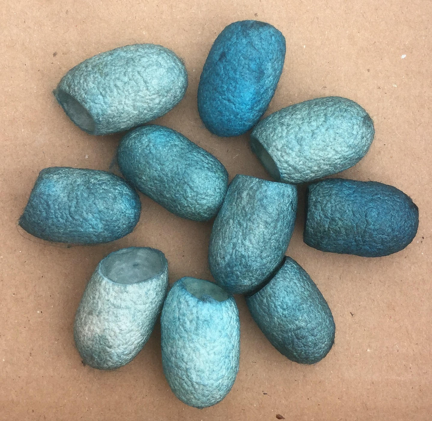 Hand Dyed Silk Cocoons, Silk Cut Cocoons, Mulberry Silk Fibres ...