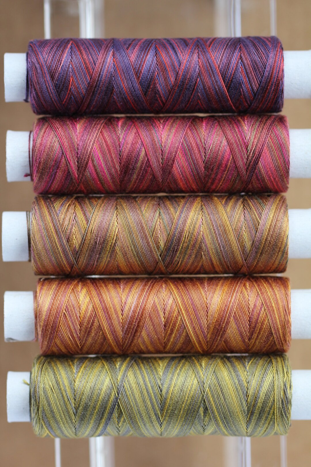 Autumn Leaves, Hand Dyed Egyptian Cotton Machine Thread - Etsy